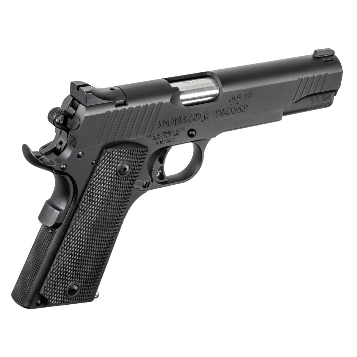 AUTO ORDNANCE USA 1911 A1 45th President "TRUMP" .45 ACP TACTICAL BLACK ...